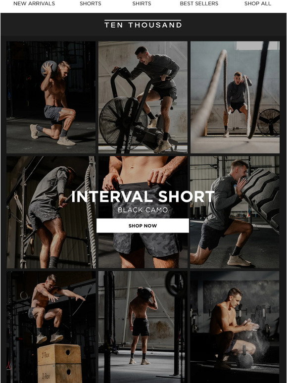 Ten Thousand: The Interval Short | Black Camo | Milled