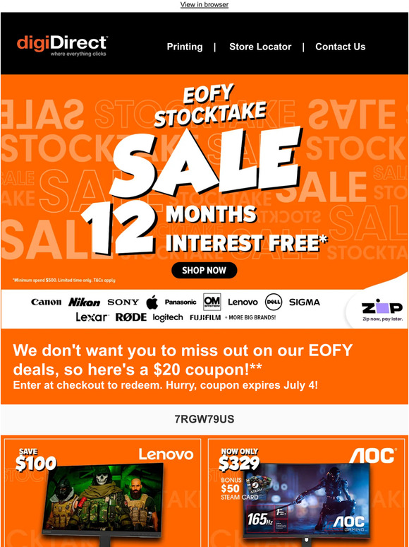 digiDirect: Use this $20 coupon to get your EOFY deals! | Milled