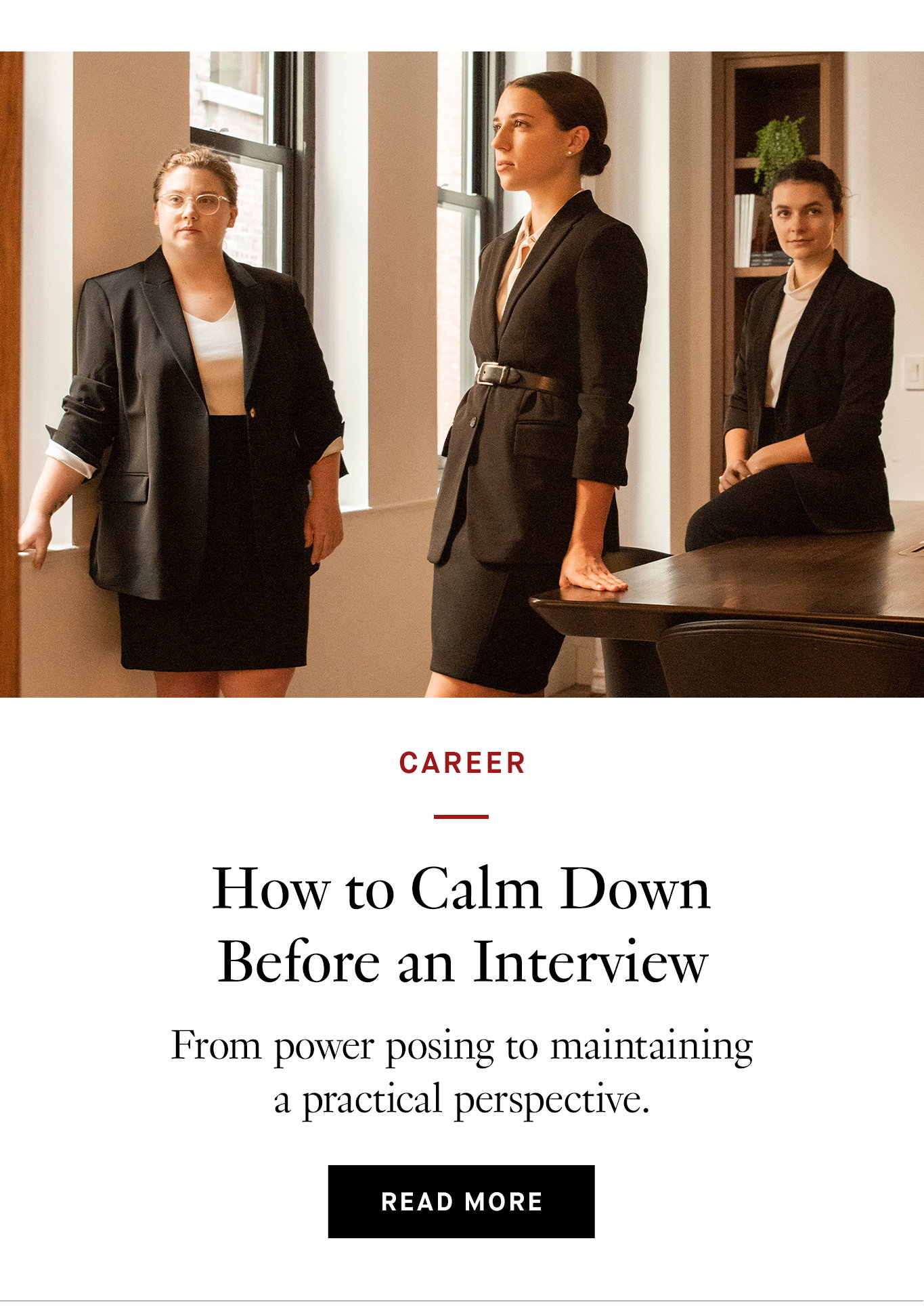M.M.LaFleur: How to calm down before a job interview. | Milled