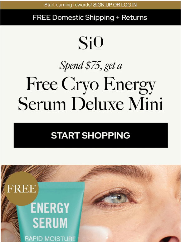 SiO Beauty: You can still qualify for a free Cryo Energy Serum! | Milled