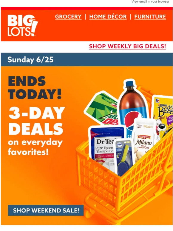 Big Lots: LAST DAY for BIG savings on everyday home faves! ⏳ | Milled