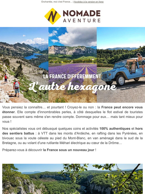 Nomade Aventure: 10 aventures hors des sentiers battus en France 🏕️ | Milled