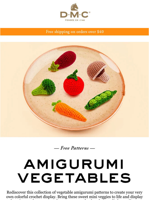 DMC: Free Patterns: Amigurumi Vegetables 🥕 | Milled
