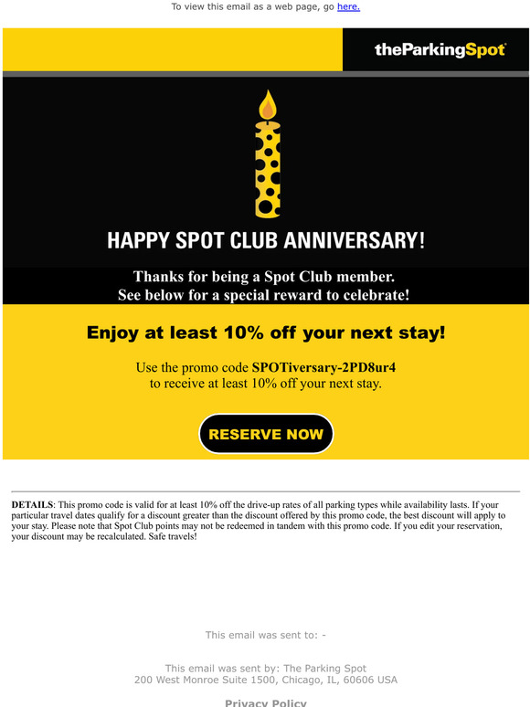 The Parking Spot: Happy Spot Club Anniversary! | Milled