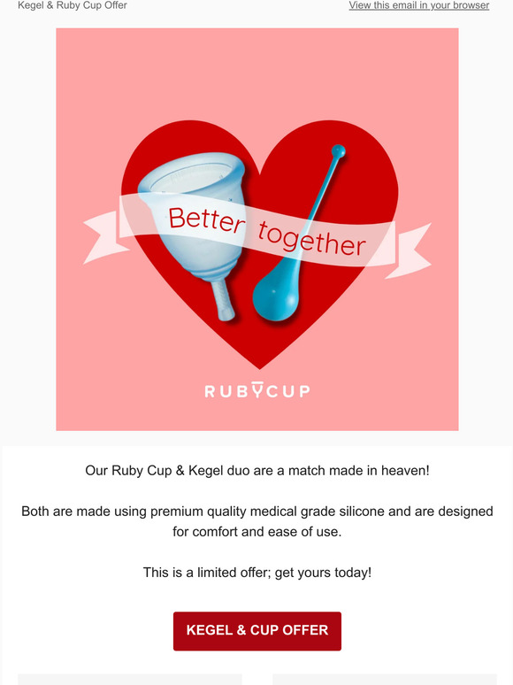 Ruby Cup: Don't miss out on Kegel & Cup combo | Milled