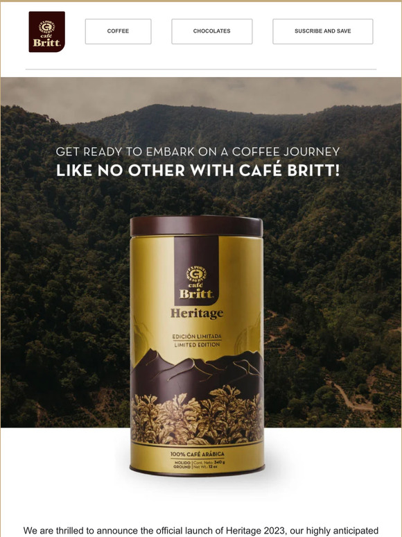 Cafe Britt: Drop Everything... Heritage 2023 Has Arrived! | Milled