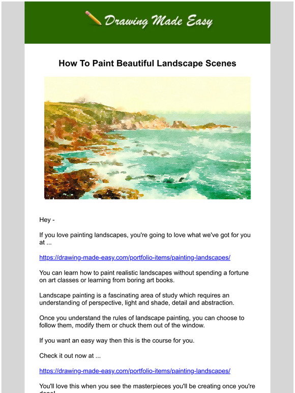 Drawing Made Easy: — - how to paint beautiful landscapes | Milled