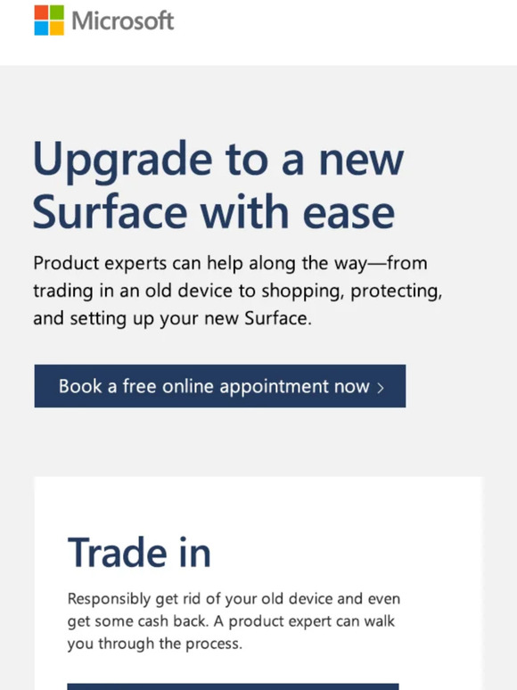 Microsoft: Trade in and upgrade to a new Surface | Milled