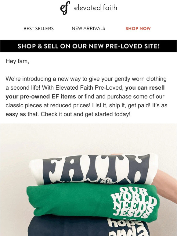 Elevated Faith: Our Pre-Loved Site just launched 👀 | Milled