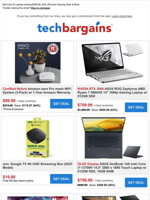 TechBargains: $99.99 eero Pro mesh WiFi System (3-Pack) | $20 Google TV ...