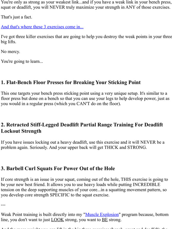 FitStep: 3 "weak point" exercises to lift more weight FAST | Milled