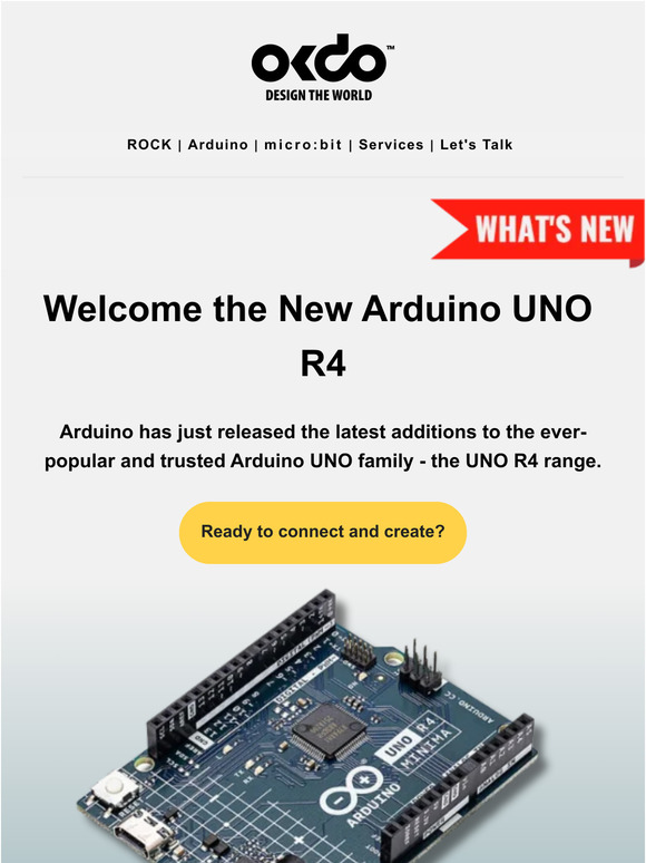OKdo: New release: Arduino UNO R4 Minima & WiFi are here! | Milled