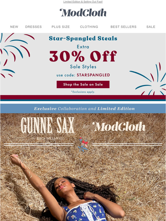 Modcloth: Don’t Miss This: Our Gunne Sax Collab is Live! | Milled