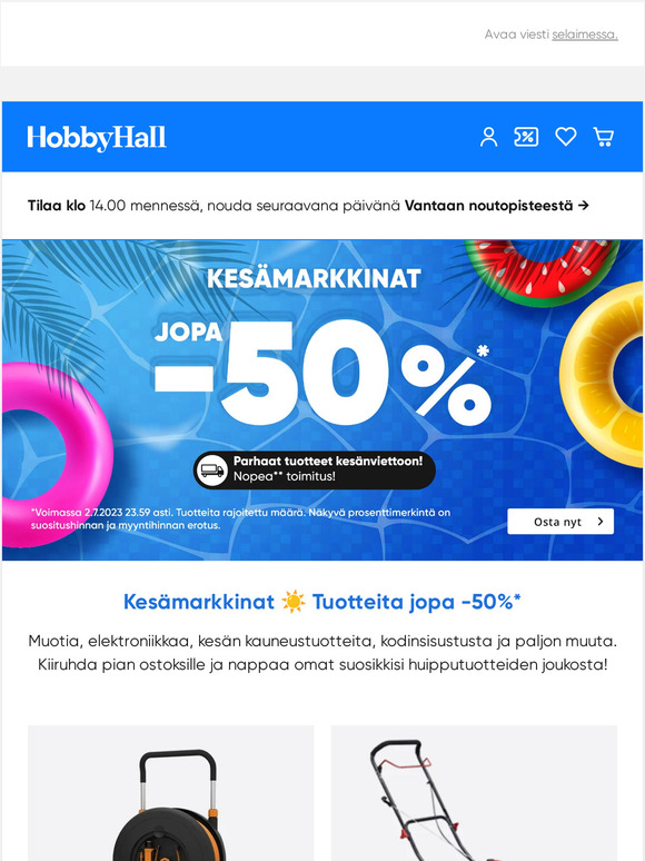 Hobby Hall FI: Parhaat tuotteet kesänviettoon! | Milled