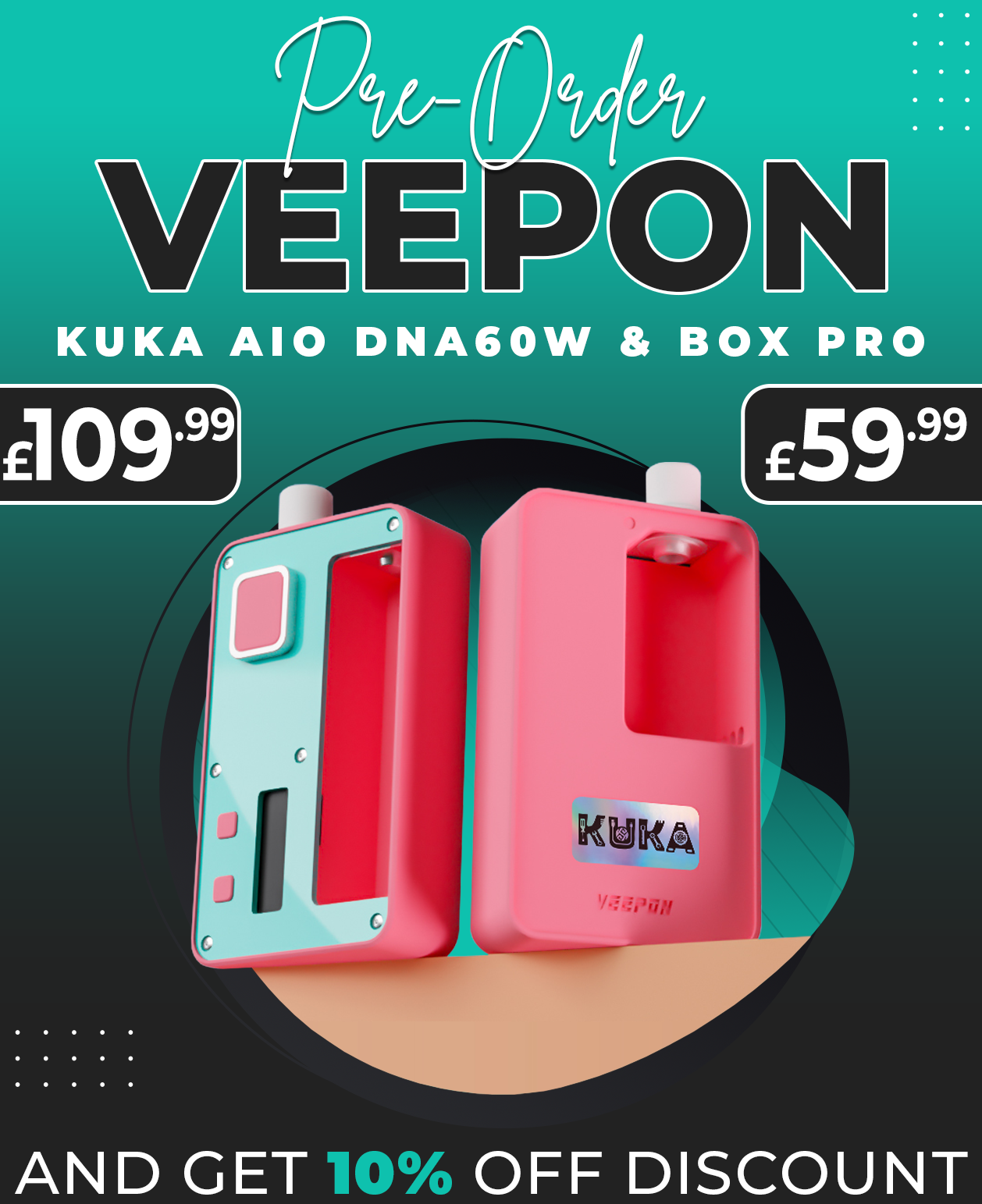 Ecig One: 🤩 VEEPON KUKA AIO - PRO & DNA60 🤩 | Milled