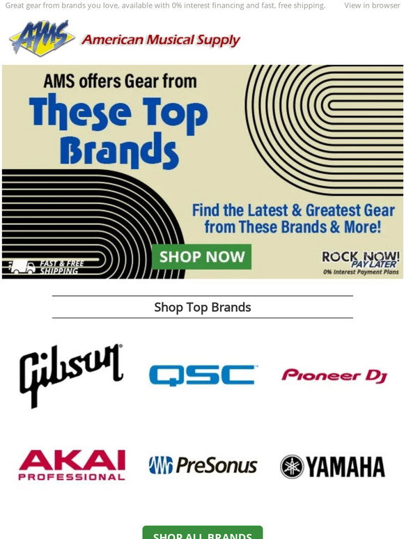 American Musical Supply: Your Favorite Gear Brands See What's in Stock ...