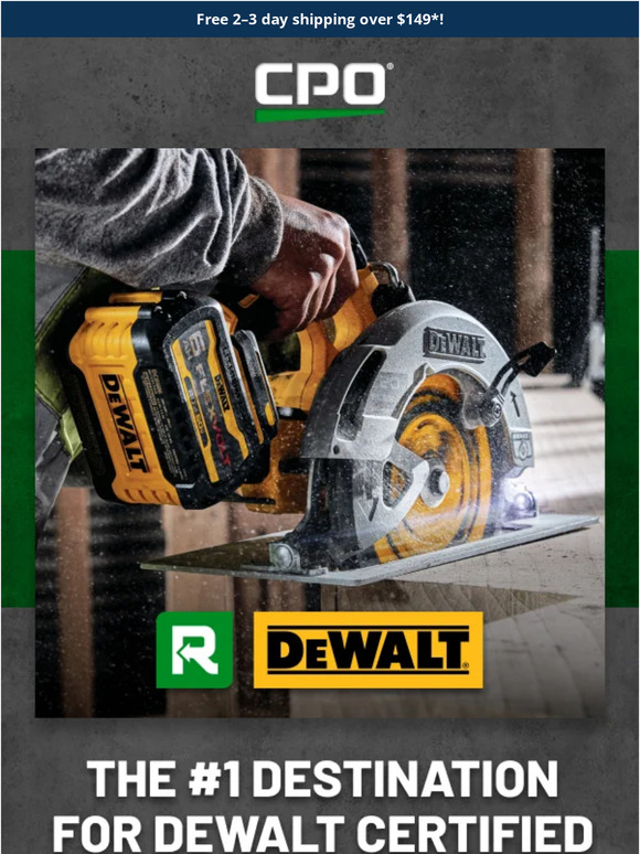 CPO Outlets: Unbeatable Prices on DEWALT Reconditioned Tools! | Milled