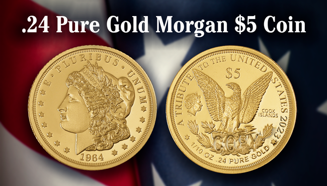 National Collector's Mint: Free Shipping! ★ 2023 .24 Pure Gold Morgan ...