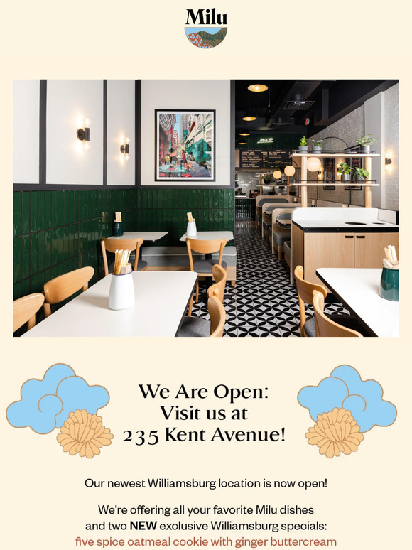 Milu: Milu Williamsburg is Now Open! | Milled