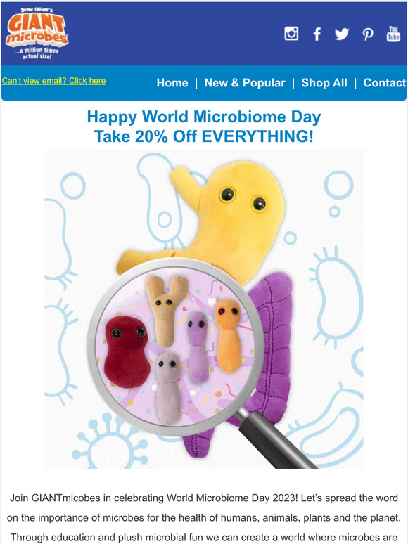 GIANTmicrobes: GIANT Savings for World Microbiome Day! | Milled