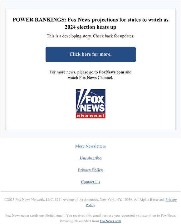 Fox News: POWER RANKINGS: Fox News projections for states to watch as ...