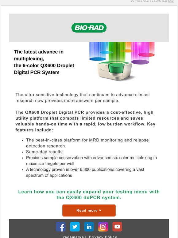 LabX: Advanced Multiplexing Has A New Name: QX600 Droplet Digital PCR ...