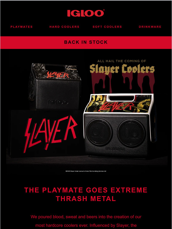 Igloo Coolers: 🤘Back in stock: Slayer KoolTunes and the Playmate🤘 | Milled