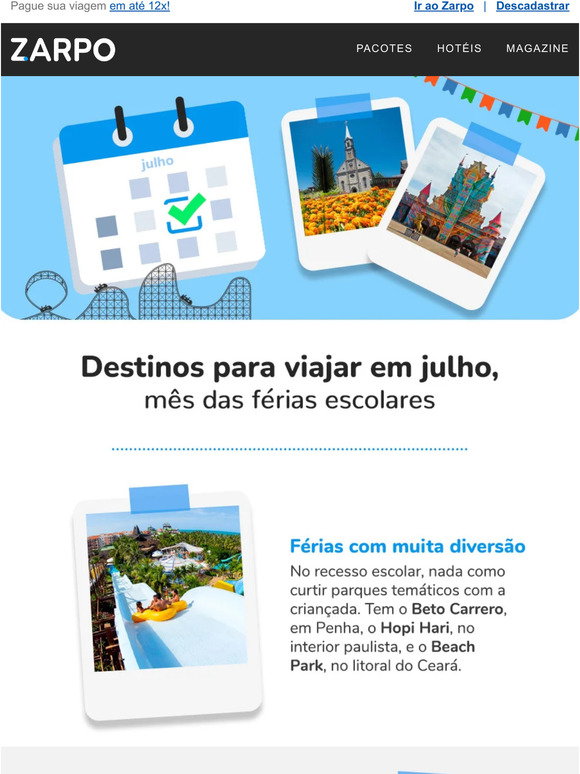 Zarpo: ★ TOP destinos para conhecer em Julho! | Milled