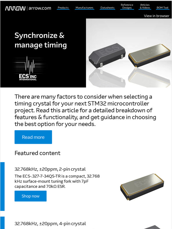 Arrow Electronics: How to select the right crystal for STM32 projects ...