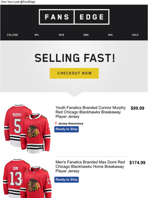 FansEdge: | Finalize Your Roster | Milled