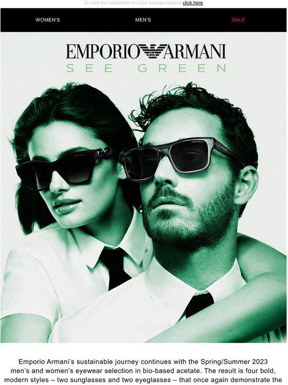 Emporio Armani: See Green: the SS23 Eyewear Collection | Milled