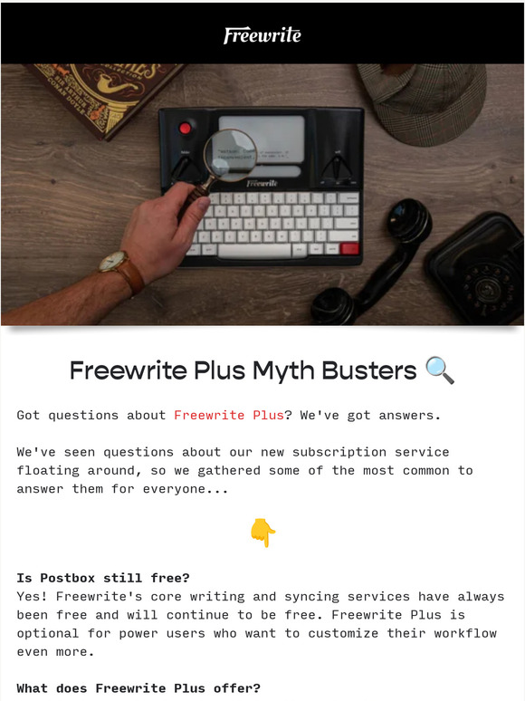 Freewrite: All Your Freewrite Plus Questions Answered 🕵️ | Milled