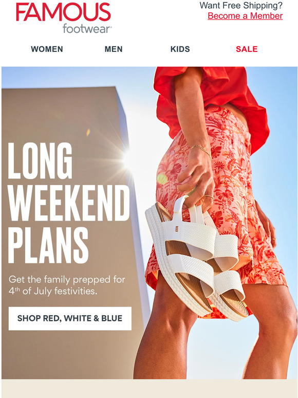 Famous Footwear: Long weekend plans start with these fresh looks 🍉 | Milled