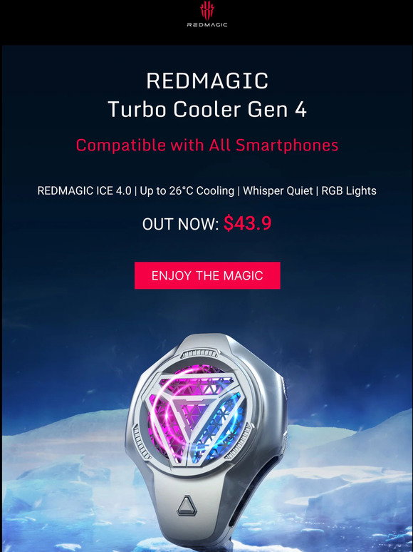 RedMagic: ️Cool Off with REDMAGIC Turbo Cooler Gen 4 | Milled