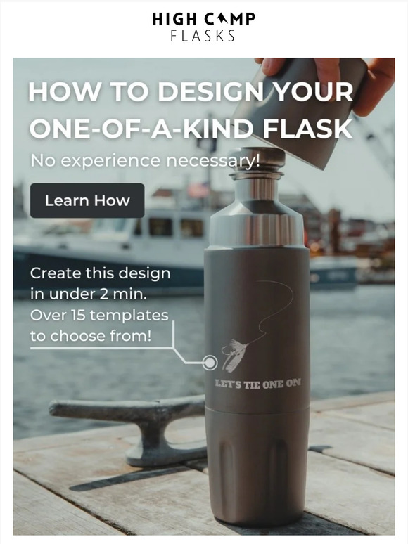 High Camp Flasks: Make your flask EXTRA w/ easy custom templates! | Milled