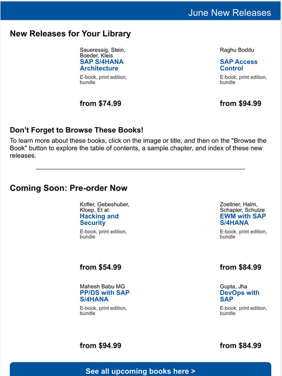 SAP Press: Two new books now available! Explore SAP S/4HANA ...