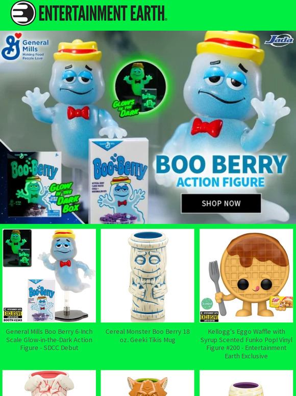 Entertainment Earth: SDCC Reveal! Boo Berry GITD Action Figure! | Milled