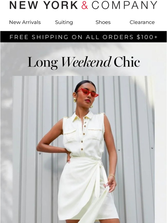 New York & Company: Long Weekend Chic + Everything 50% Off Or More ️🤍💙 ...