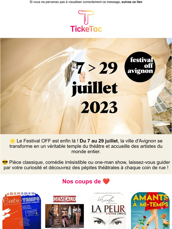 Ticketac: ☀️ Les meilleurs spectacles à voir au Festival d’Avignon en 2023 ! | Milled