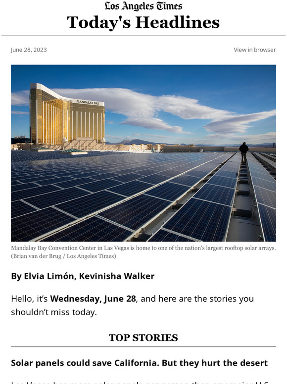 Los Angeles Times: Should solar panels go on public lands? | Milled