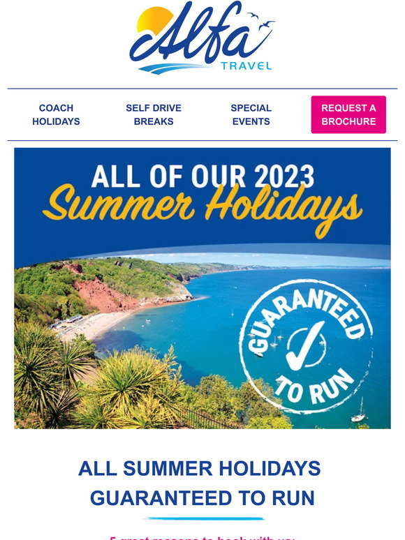 Alfa Travel Ltd: All Summer Holidays Guaranteed to Run! 🚍😍 | Milled