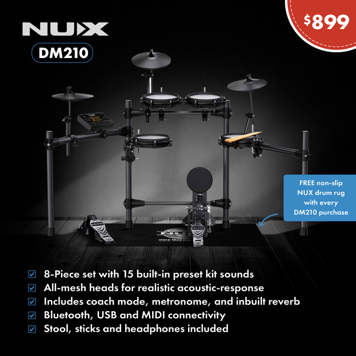 Artist Guitars: Purchase the new Nux DM210 and save $55!🥁 | Milled