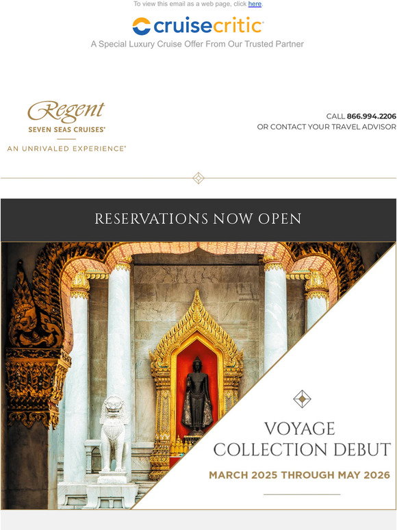 Cruise Critic: Reservations Now Open – 2025-2026 Voyage Collection | Milled