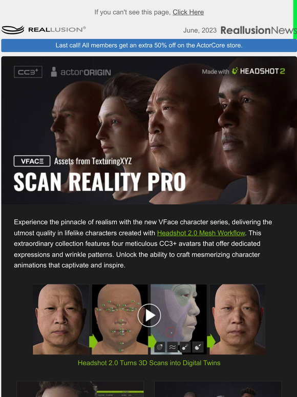 Reallusion: Get Free Scan Actors for commercial use with the New ...