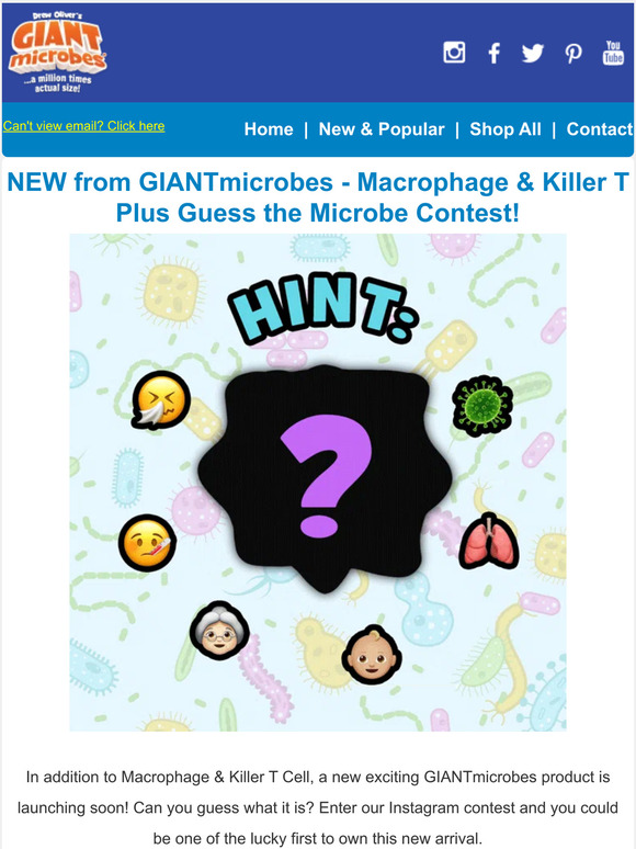 GIANTmicrobes: NEW from GIANTmicrobes! Plus Guess the Microbe Contest ...