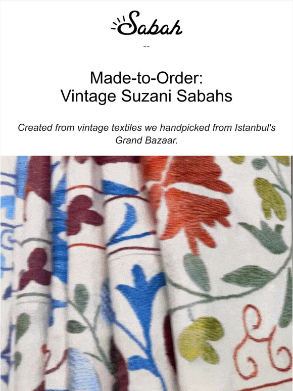 Sabah: Vintage Suzani Textile Sabahs | Milled