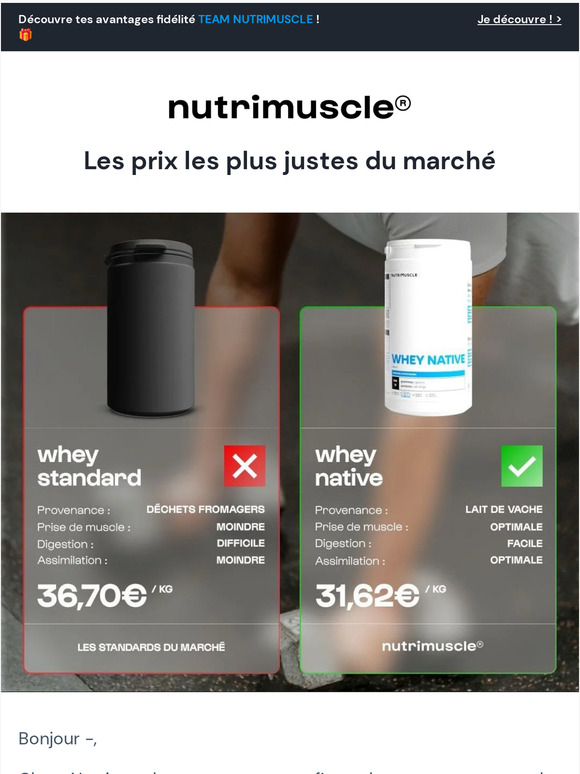 Nutrimuscle: La meilleure whey native est chez Nutrimuscle | Milled