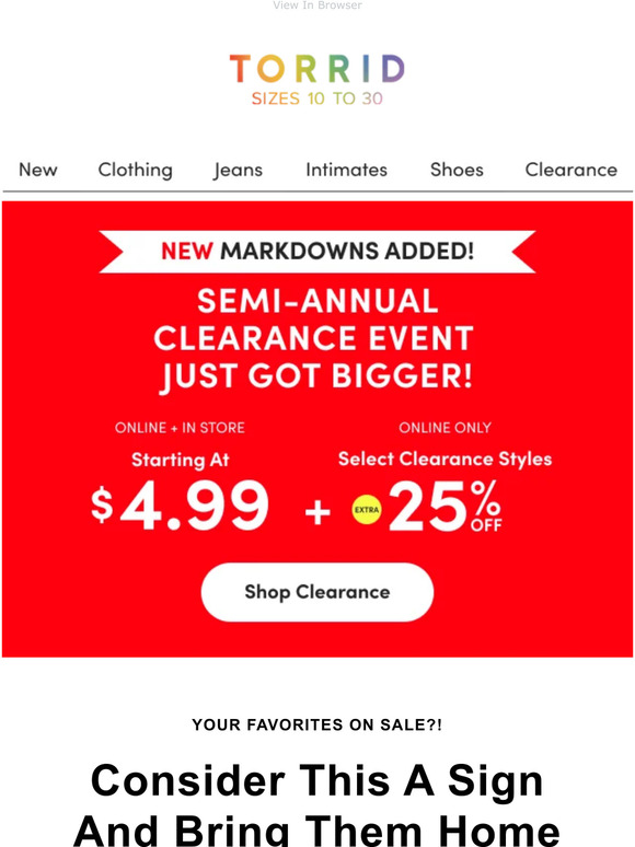 Torrid: PRICE DROP ALERT. Check out your favorites again! | Milled