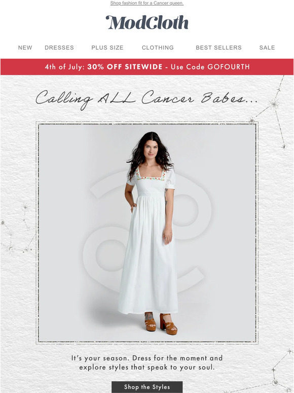 Modcloth Email Newsletters: Shop Sales, Discounts, and Coupon Codes