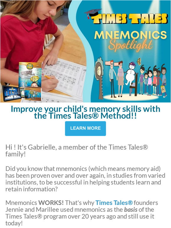 Times Tales: Mnemonics can make your child SMARTER! 😃 | Milled